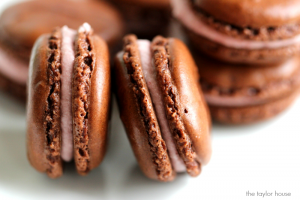 Chocolate Macarons with Raspberry Champagne Filling | The Taylor House