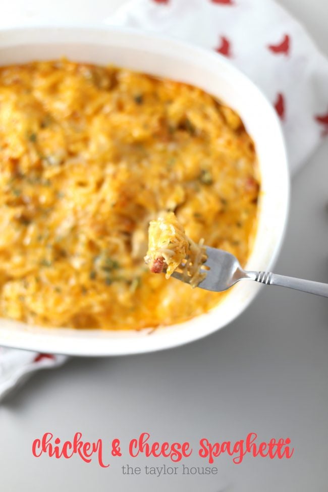 Wisconsin Cheese & Chicken Spaghetti | The Taylor House